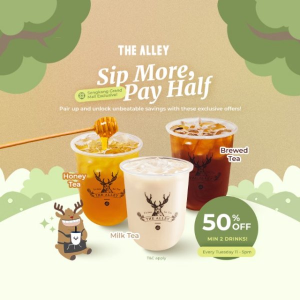 The Alley - Sip More, Pay Half! | The Alley | Food & Beverage | CapitaLand
